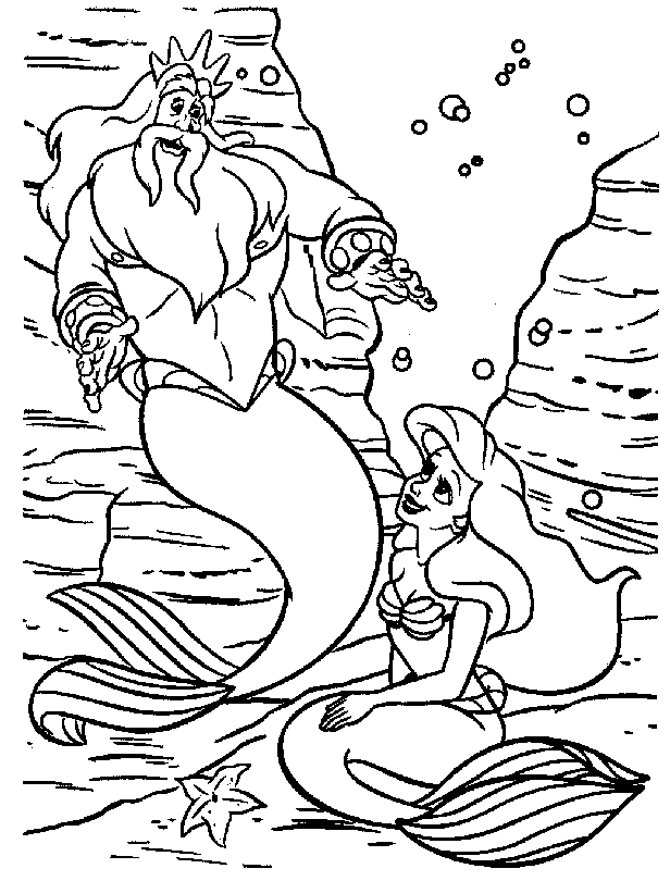 Kolorowanka - Neptun i Ariel